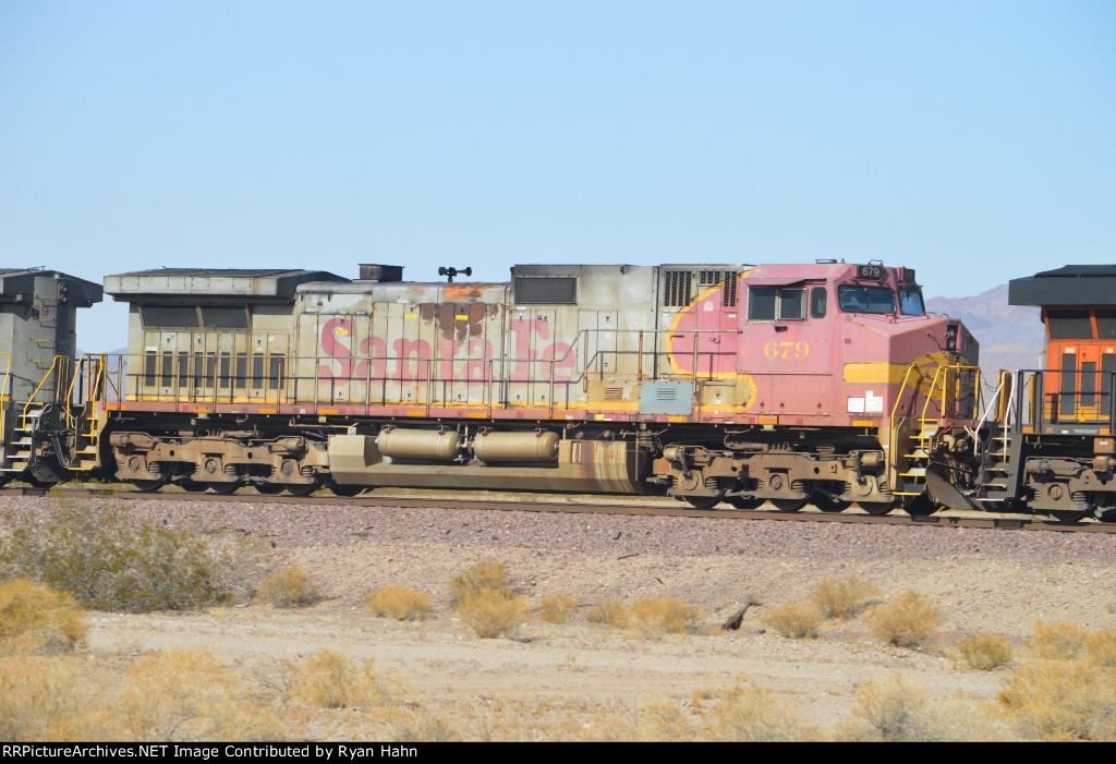 A Worn but Impressive Ex Santa Fe Warbonnet Dash 9 in the Desert